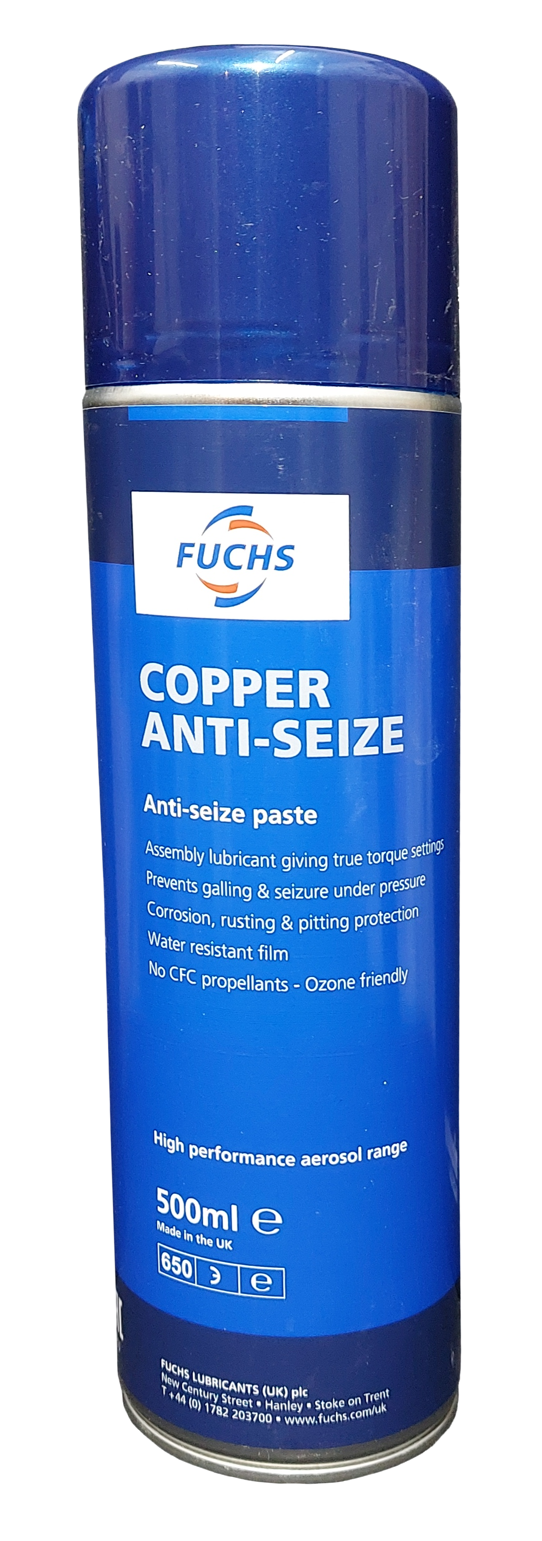Fuchs Copper Anti-Seize - 500ml Aerosol | LRT Lubricants Shop